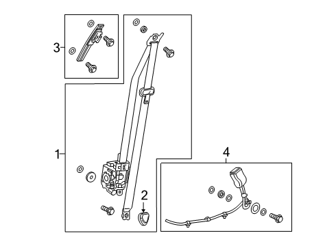 04816-TRV-A00ZA - Genuine Honda Buckle Set L*YR449L*