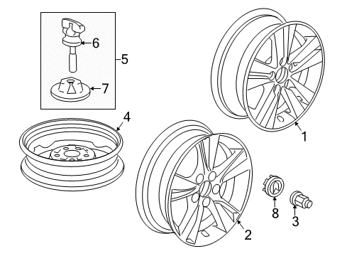 42800-T3R-A72 - Genuine Honda Wheel, Alloy (17X7J)