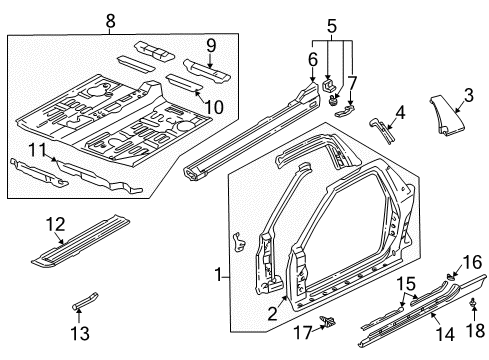 71807-SL0-000 - Genuine Honda Clip (Upper)