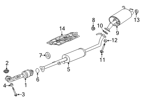 18307-T0G-A02 - Genuine Honda Silencer Complete, Exhaust