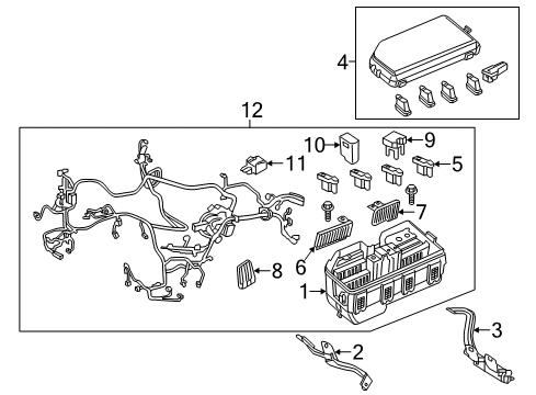 38231-T6A-J11 - Genuine Honda Fuse, Multi Block