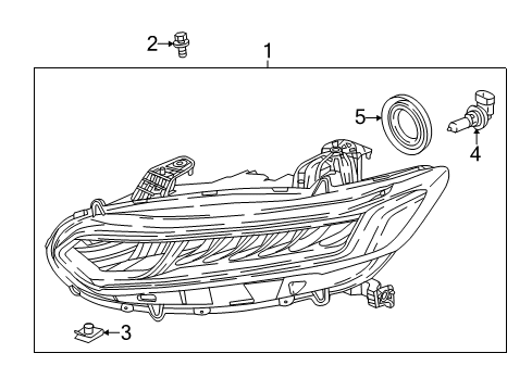33100-TVA-A62 - Genuine Honda Right Headlight Assembly