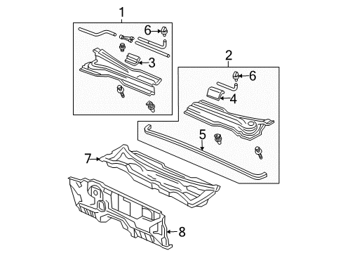 74210-SEA-G01 - Genuine Honda Cowl Top Assy., FR. Driver