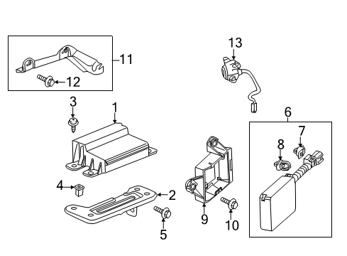 36930-TK8-A21 - Genuine Honda Radar Assy., R. Bsi