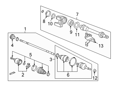 44018-TA0-A03 - Genuine Honda Boot Set, Outboard