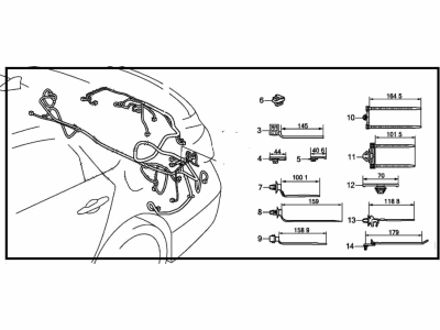 32108-TWA-AB1 - Genuine Honda WIRE HARNESS, RR
