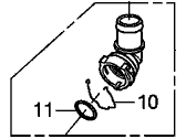 19503-RAA-A01 - Genuine Honda Connector, Quick Water
