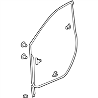 72350-TLA-A01 - Genuine Honda Weatherstrip, L. FR. Door
