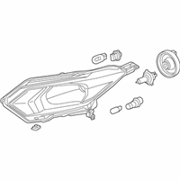 33100-T7S-A01 - Genuine Honda Headlight Assembly, Passenger Side