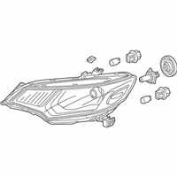 33100-T5A-A31 - Genuine Honda Headlight Assembly, Passenger Side