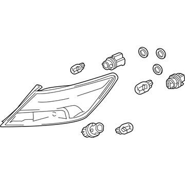 33500-TK4-A11 - Genuine Honda Tail Light Assy,R