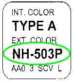 How to find Honda color code?